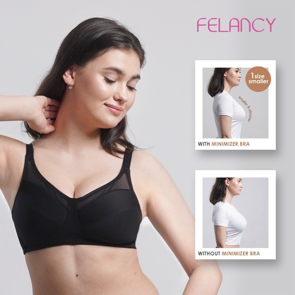 Jual Felancy Bra Minimizer Wireless Cup C & D 072-1060 | Shopee Indonesia