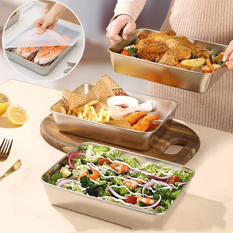 Jual Tempat Wadah Makanan Kontainer Makanan Sayuran Food Box Stainless ...