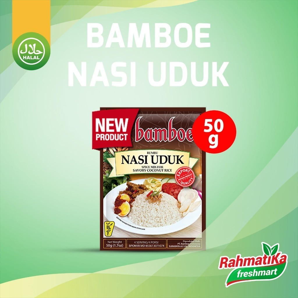 Jual Bamboe Spice Mix Savory Coconut Rice / Bumbu Nasi Uduk 50 gram ...