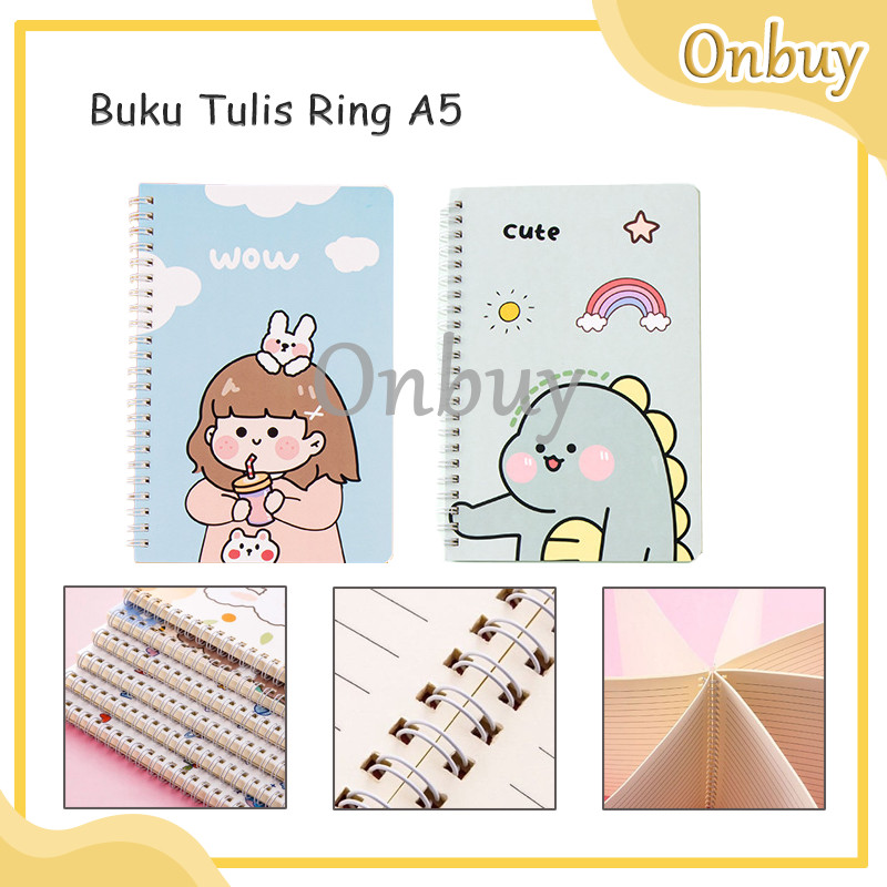 Jual Buku Tulis Ring A5 Garis / Notebook Catatan Sekolah Spiral ...
