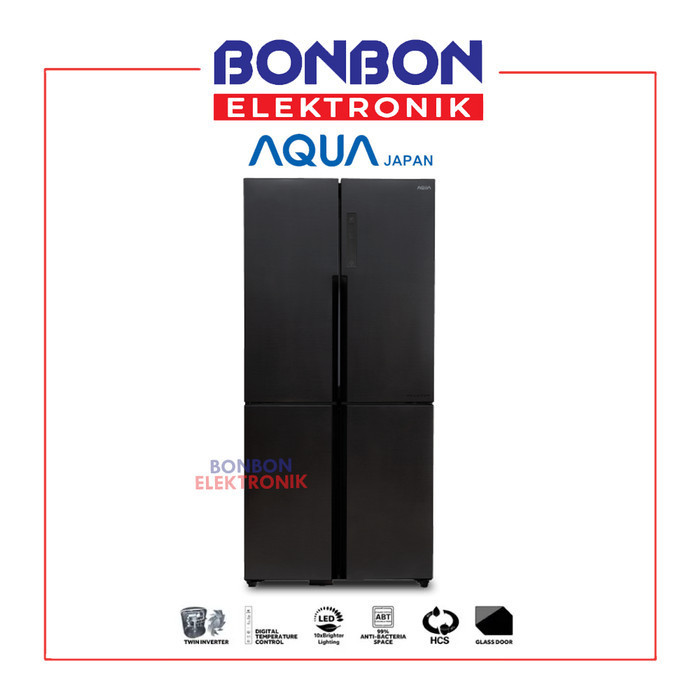 Jual promo toko AQUA Kulkas 4 Pintu Side by Side Inverter AQR-IM525AM ...