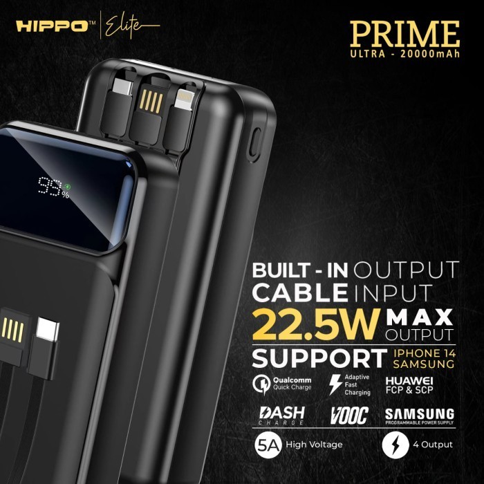 Jual Hippo Elite PowerBank Prime Ultra PD 22,5W 10000mah - 20000mah QC4 ...