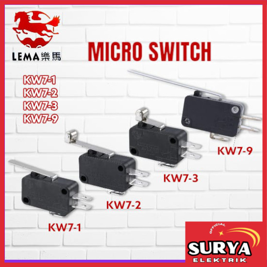 Jual Micro / Limit Switch LEMA 3 Pin Plat Gagang Pendek Sedang Panjang Roda | Shopee Indonesia