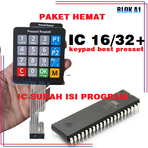 Jual IC ATMEGA 32 / 16 A ISI PROGRAM POM MINI DIGITAL & KEYPAD BEST ...