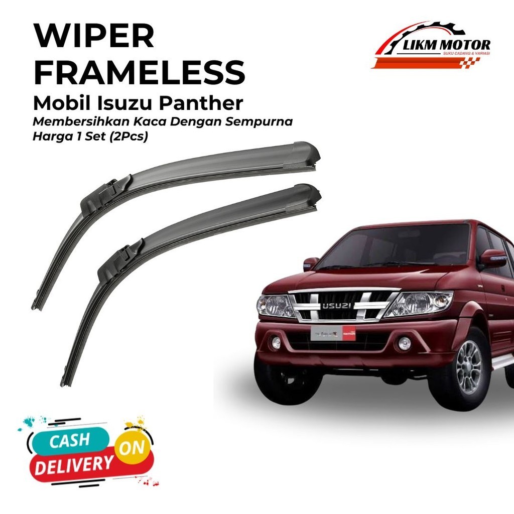 Jual Wiper Mobil Frameless Isuzu Panther Model Banana Karet 1 Set Kiri ...