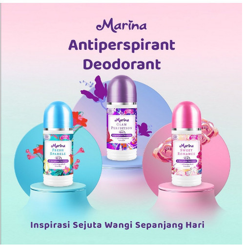 Jual MARINA DEODORANT Anti Perspirant Deodoran Roll On - Deo Roll On ...