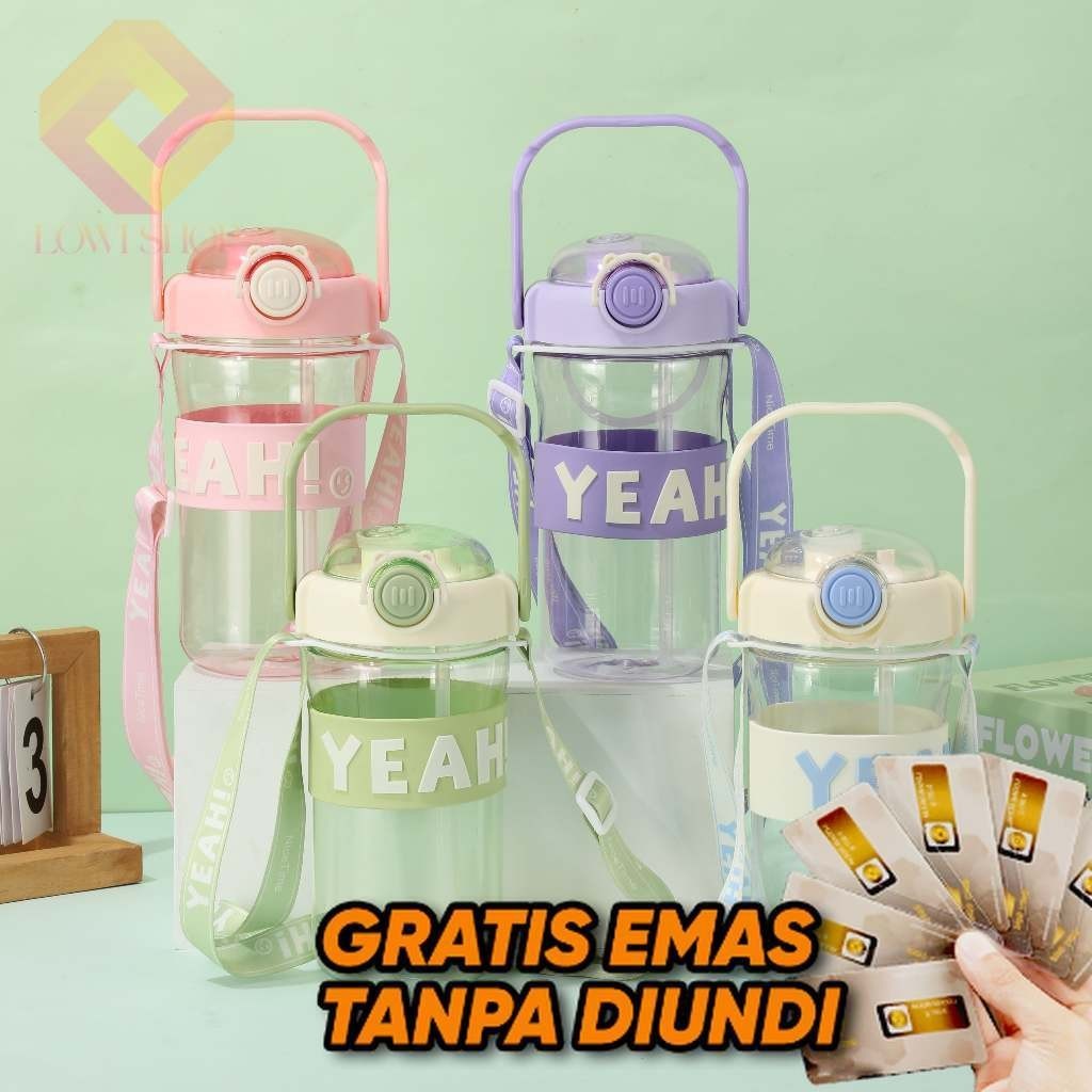 Jual GRATIS EMAS!! Botol Air Minum Simple Plastik 2 Ways to Drink Yeah ...