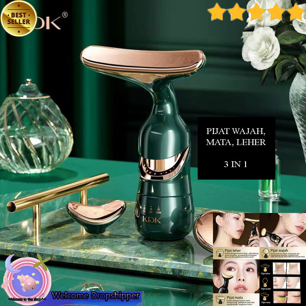 Jual KDK Alat Pijat Wajah Leher Mata Galvanik 3in1 Lifting Massage - H2 ...