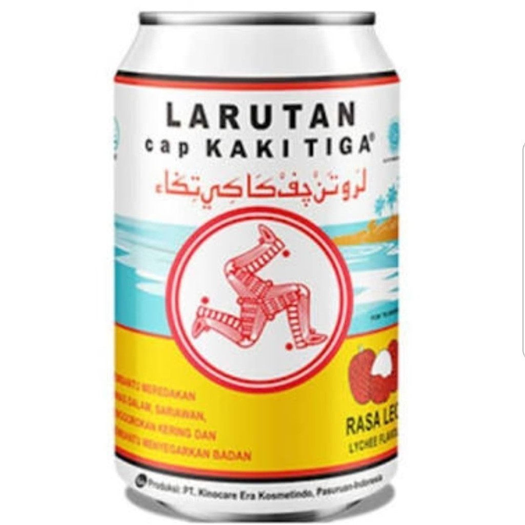 Jual Larutan Cap Kaki Tiga 320 ml Kaleng Rasa Leci - ALF06 | Shopee Indonesia
