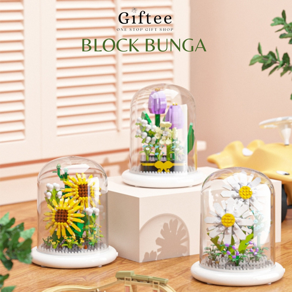 Jual BLOCK BUKET BUNGA BLOK MAINAN BUNGA MAWAR TULIP BALOK BRICKS MIKA ...