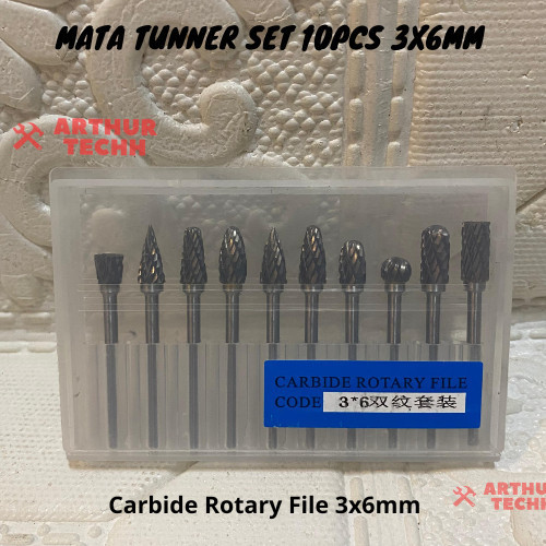 Jual Mata Tuner Set 10pcs Gerinda Bor Metal Besi 6 x 6mm/8mm/10mm/12mm ...
