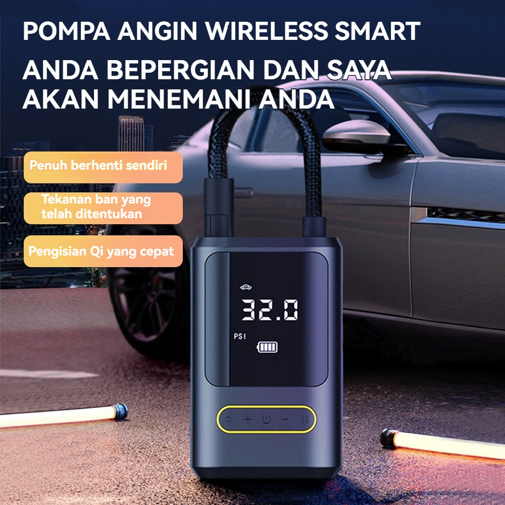 Jual Car Air Pump Tire Inflator Portable Pompa Ban Mobil dan Motor Mini ...