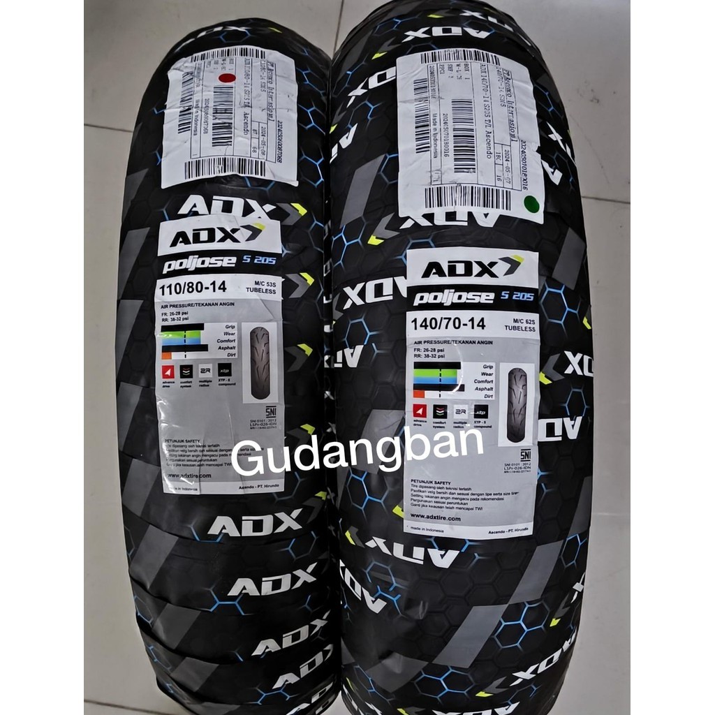 Jual Paket ADX 110 80 14 dan 140 70 14 Ban luar motor Aerox Ring 14 SOFT COMPOUND POLJOSE FREE ...