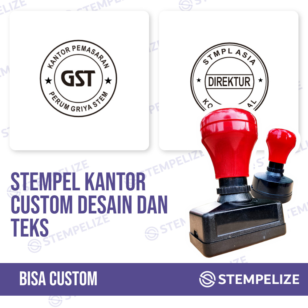 Jual Stempel Kantor Custom Desain Dan Teks | Shopee Indonesia