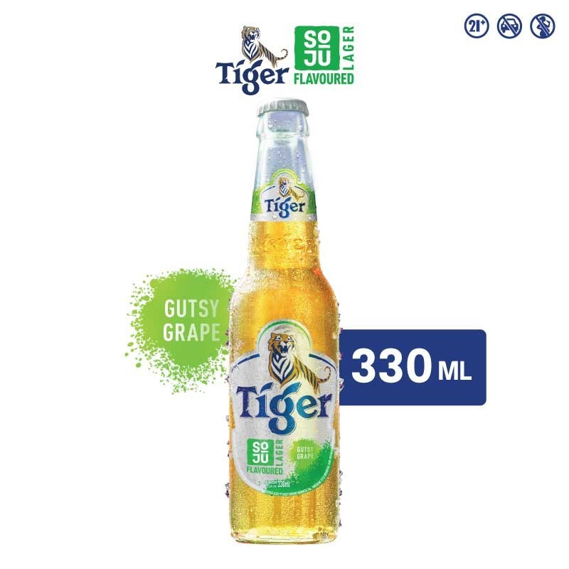 Jual Bir Tiger Soju Gusty Grape 330ml Btl | Shopee Indonesia