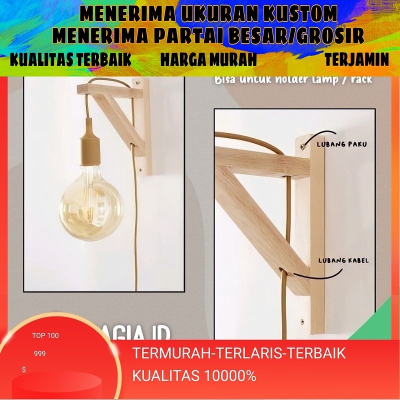 Jual Siku Dinding Kayu Untuk Rak Ambalan 20x15cm | Shopee Indonesia