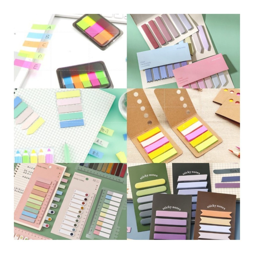Jual HFM sticky notes tempel colors circle squre | Shopee Indonesia