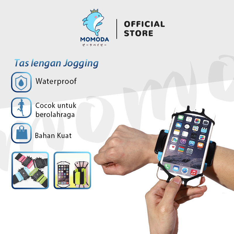 Jual MOMODA Wristband Phone Holder HP Gojek Armband Armband Case Casing ...