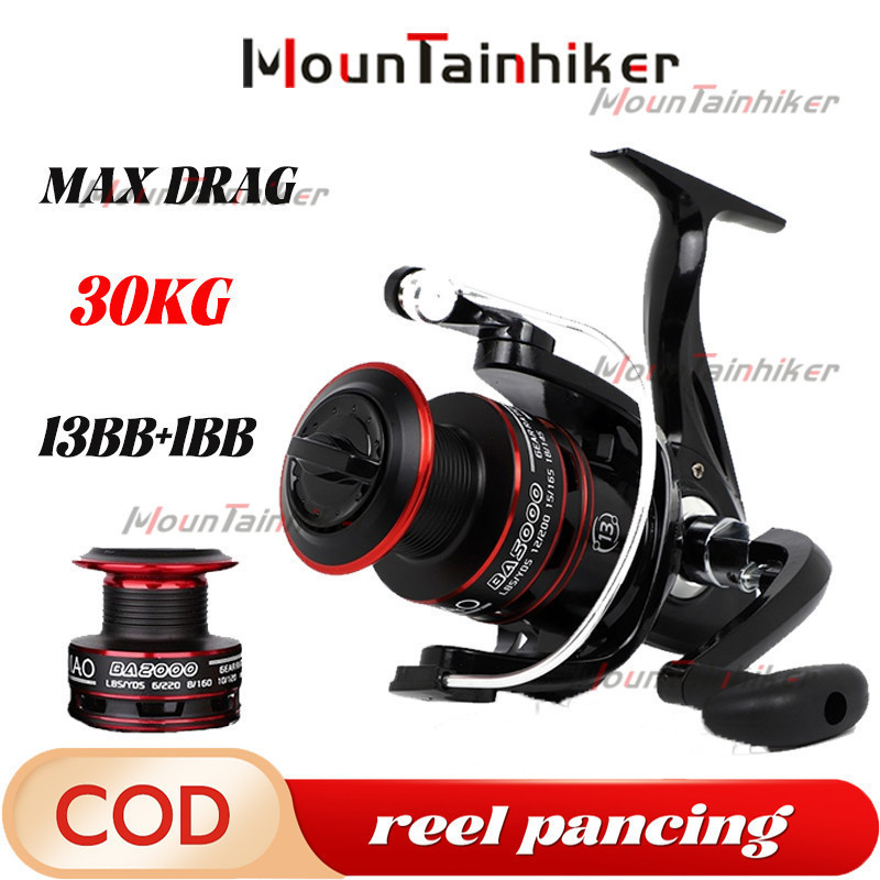 Jual Reel Pancing Metal Fishing Spinning Reel 13 Bearing Reel BA1000 ...