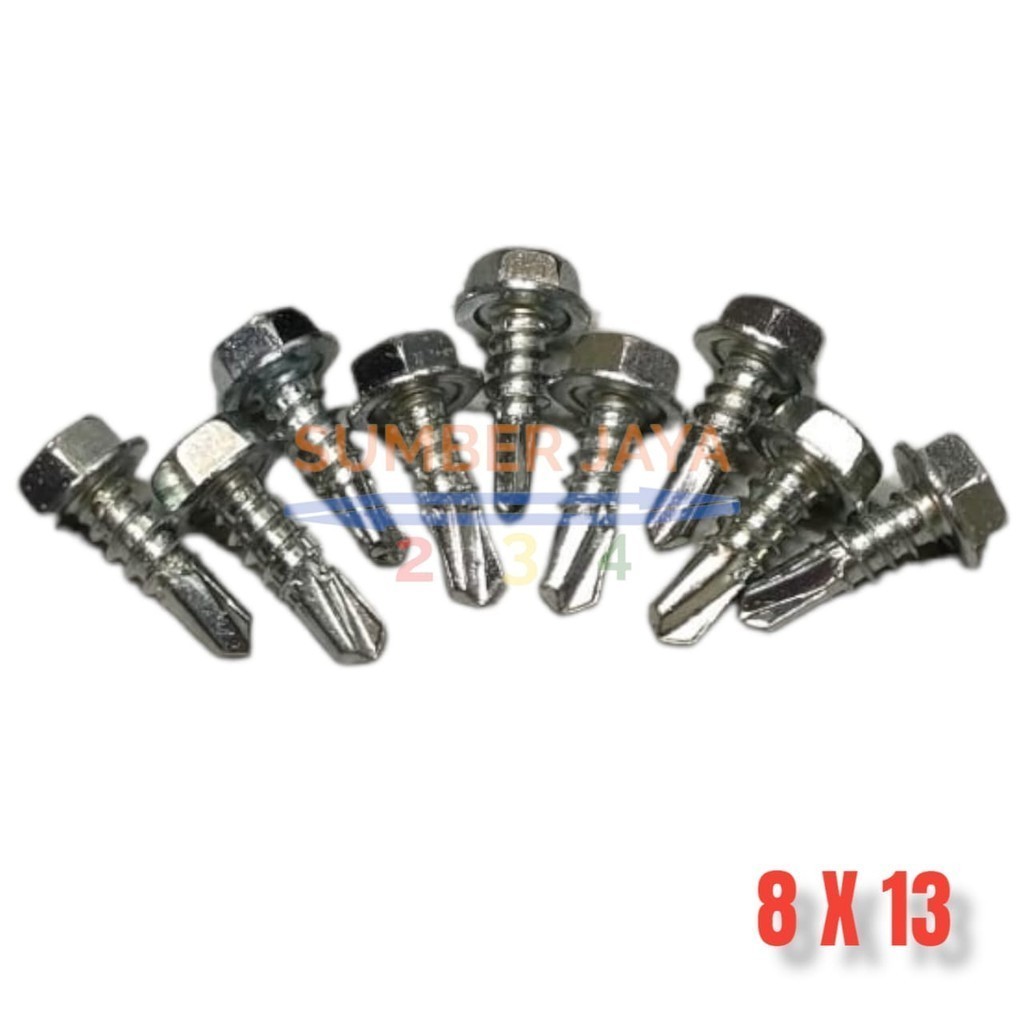 Jual Baut drilling 8 x 13 per 100 pcs/ roofing / baja ringan ...