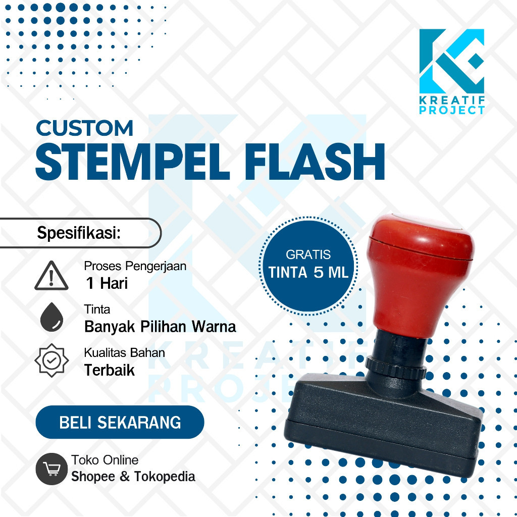 Jual Stempel Flash Custom (1 HARI JADI) | Shopee Indonesia