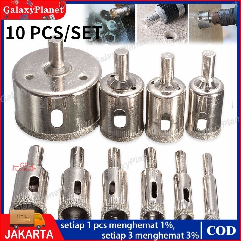 Jual 20/15/10PCS set mata bor kaca keramik granit marmer batu porselen ...