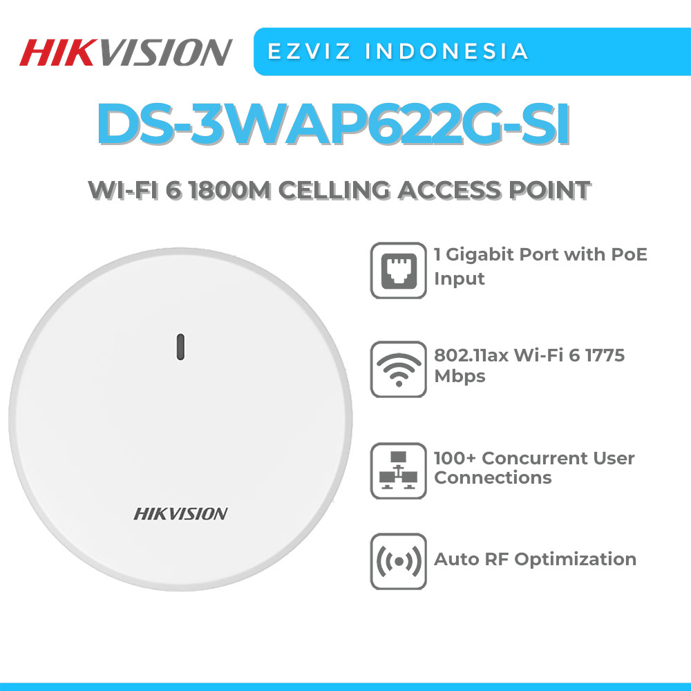 Jual HIKVISION DS-3WAP622G-SI WIFI 6 1800M CELLING ACCESS POINT WI-FI | Shopee Indonesia