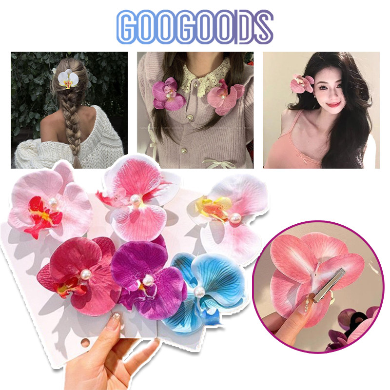Jual GG hair clip orchid/ jepitan bunga anggrek/jepitan bunga ...