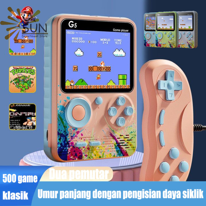Jual Konsol Game Portable Classic 500 Game Built-in, Support TV ...