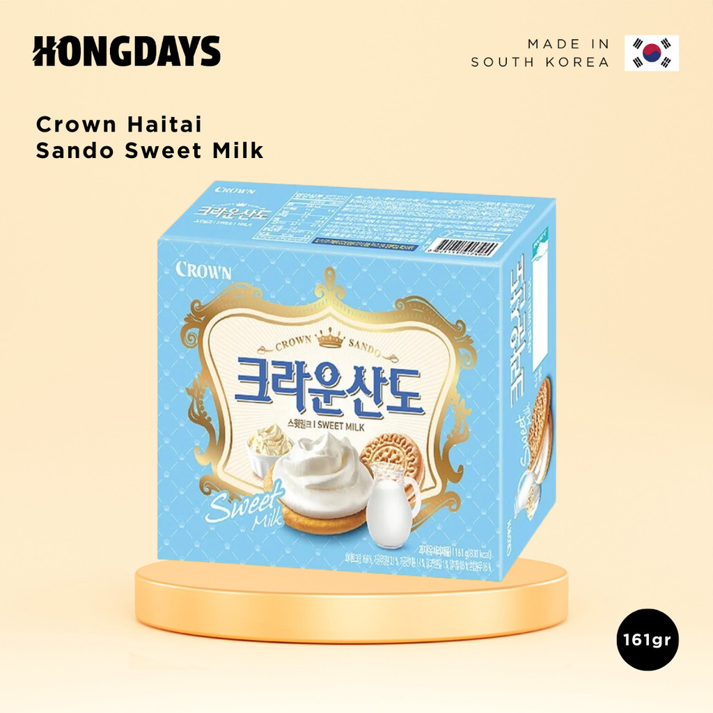 Jual Crown Sando Cream Sweet Milk 161g - Biskuit Lapis Krim - HONGDAYS | Shopee Indonesia