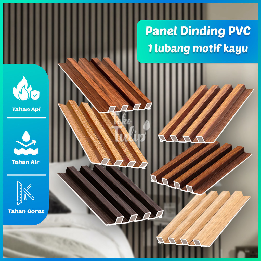 Jual Wood Panel PVC Panel Board Dekorasi Dinding PVC Wall Panel Cantik ...