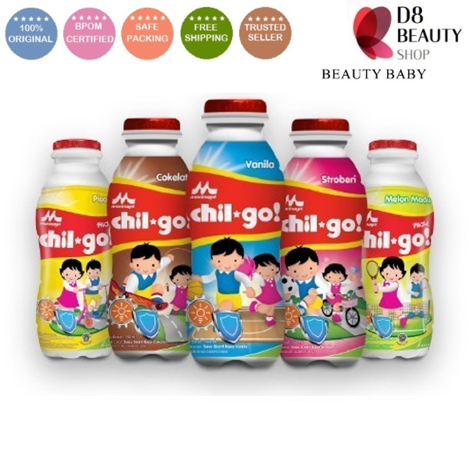 Jual MORINAGA Chilgo Chil Go Vanila Coklat Strawberry Melon Original 1 ...