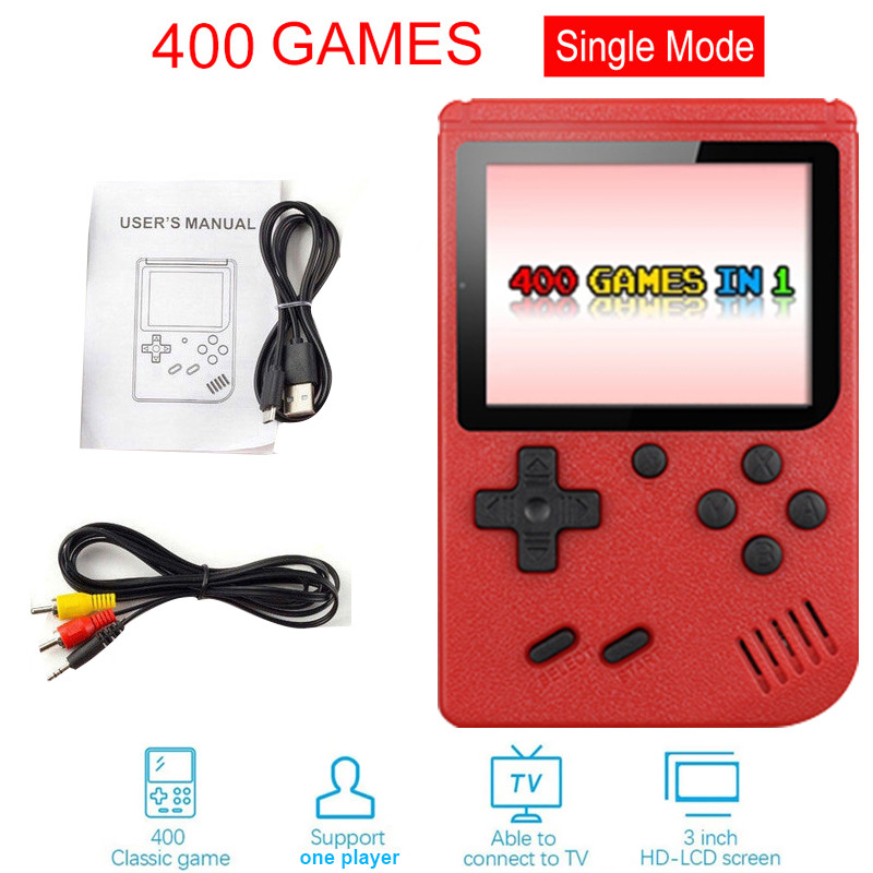 Jual Portable Retro Mini Handheld 3.0 Inch Video Game Console 8-Bit Color LCD Built-in 400 Games ...