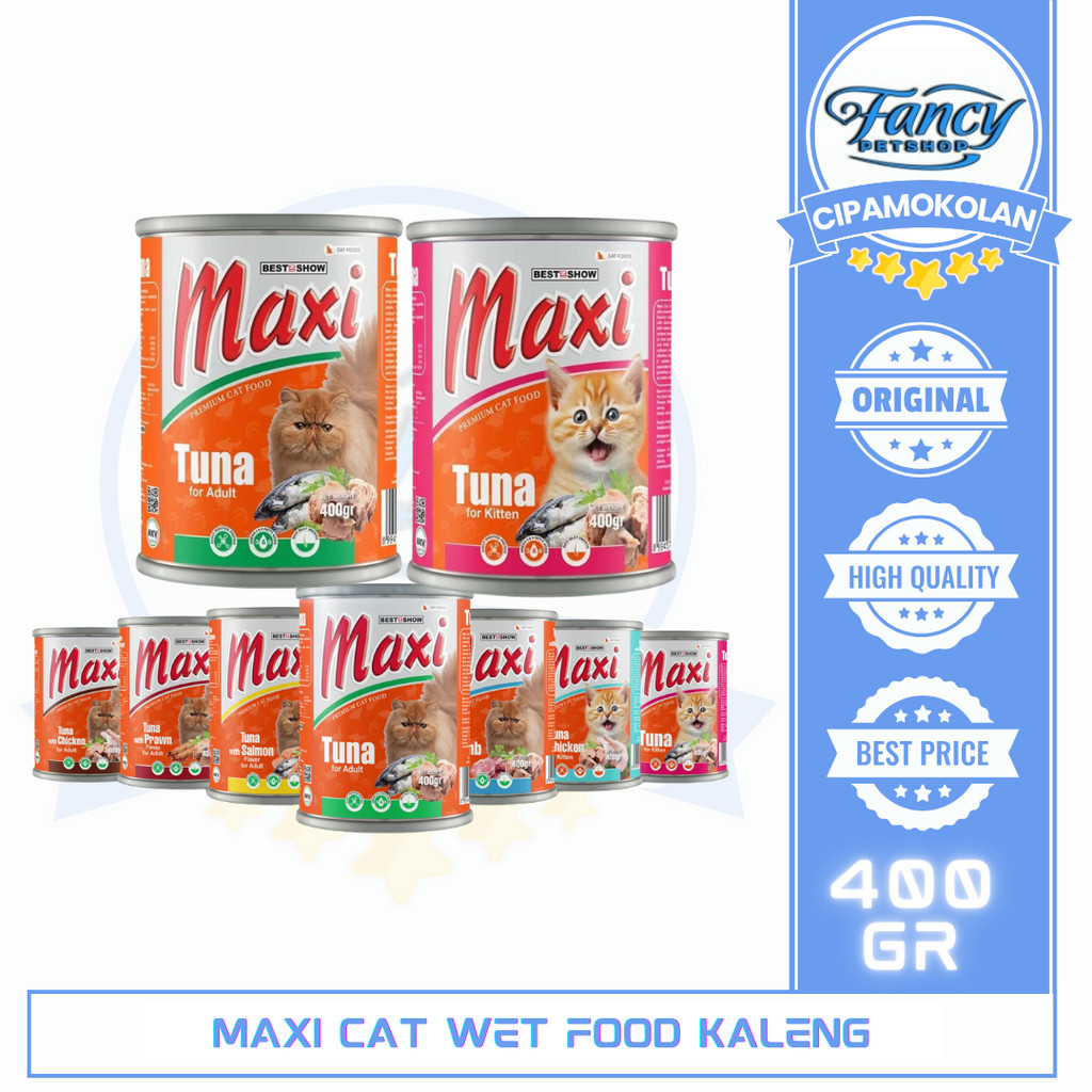 Jual Best In Show Maxi Cat Adult 400gr Makanan Kucing Kaleng 400gr ...