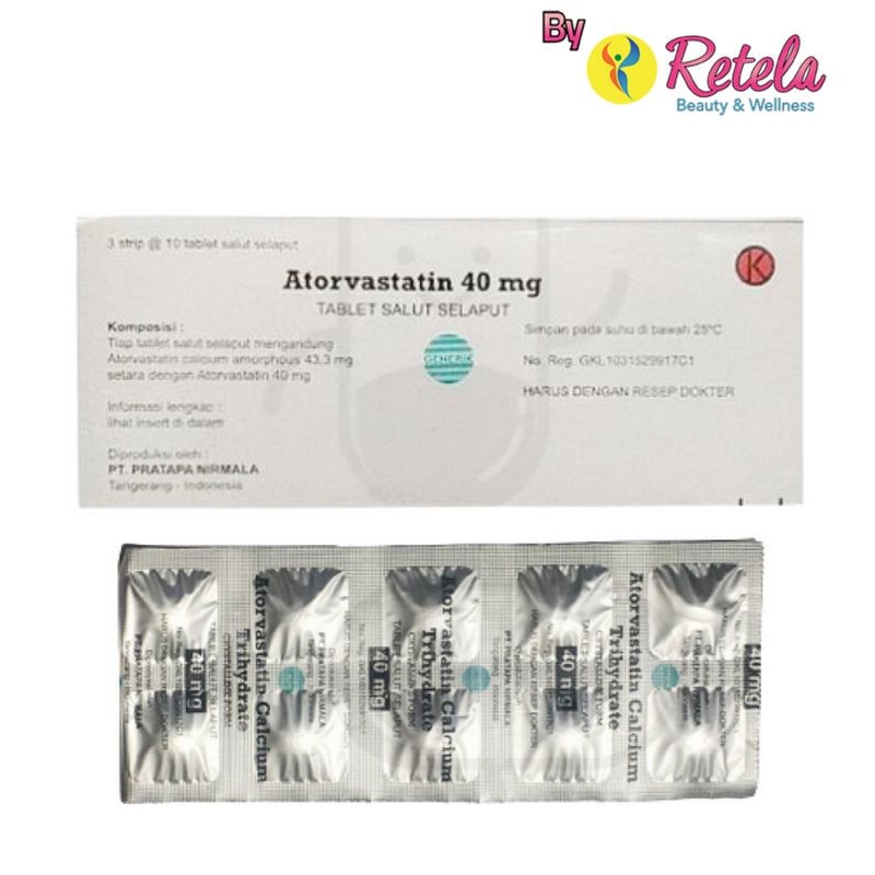 Jual ATORVASTATIN 40MG 1 STRIP 10 TABLET (GEN-NVL) | Shopee Indonesia