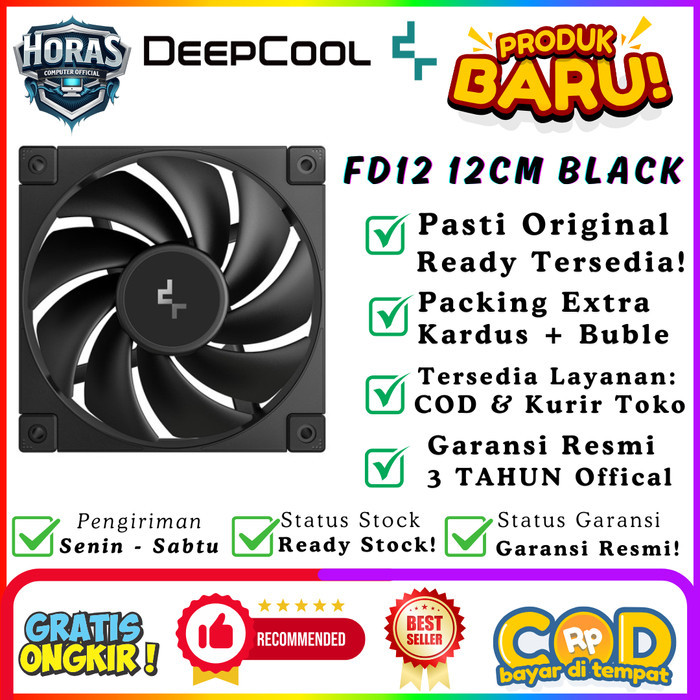 Jual DeepCool FD12 12CM PWM Performance Fan Black - 1 Pack | Shopee Indonesia