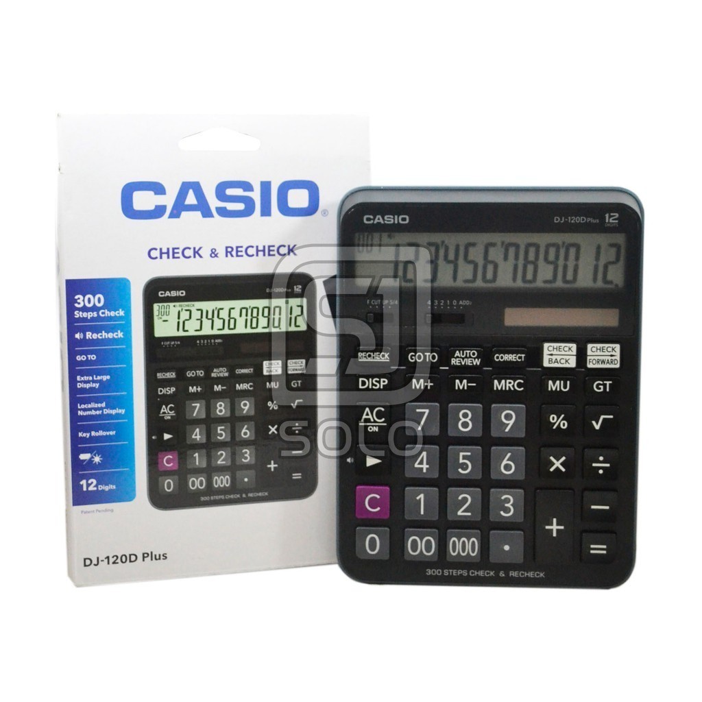 Jual Kalkulator Casio DJ-120D DJ-220D DJ-240D Plus Desktop Calculator Check& Correct | Shopee ...