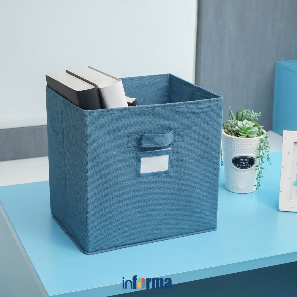 Jual Informa 32x25x32 cm Kotak Penyimpanan Lipat - Biru Kotak Serbaguna ...