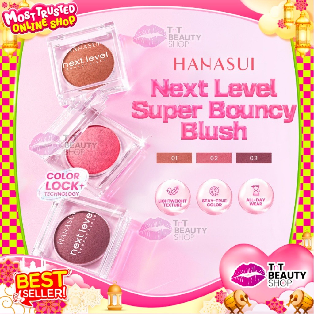 Jual Hanasui Next Level Super Bouncy Blush Long Lasting Blendable Easy ...