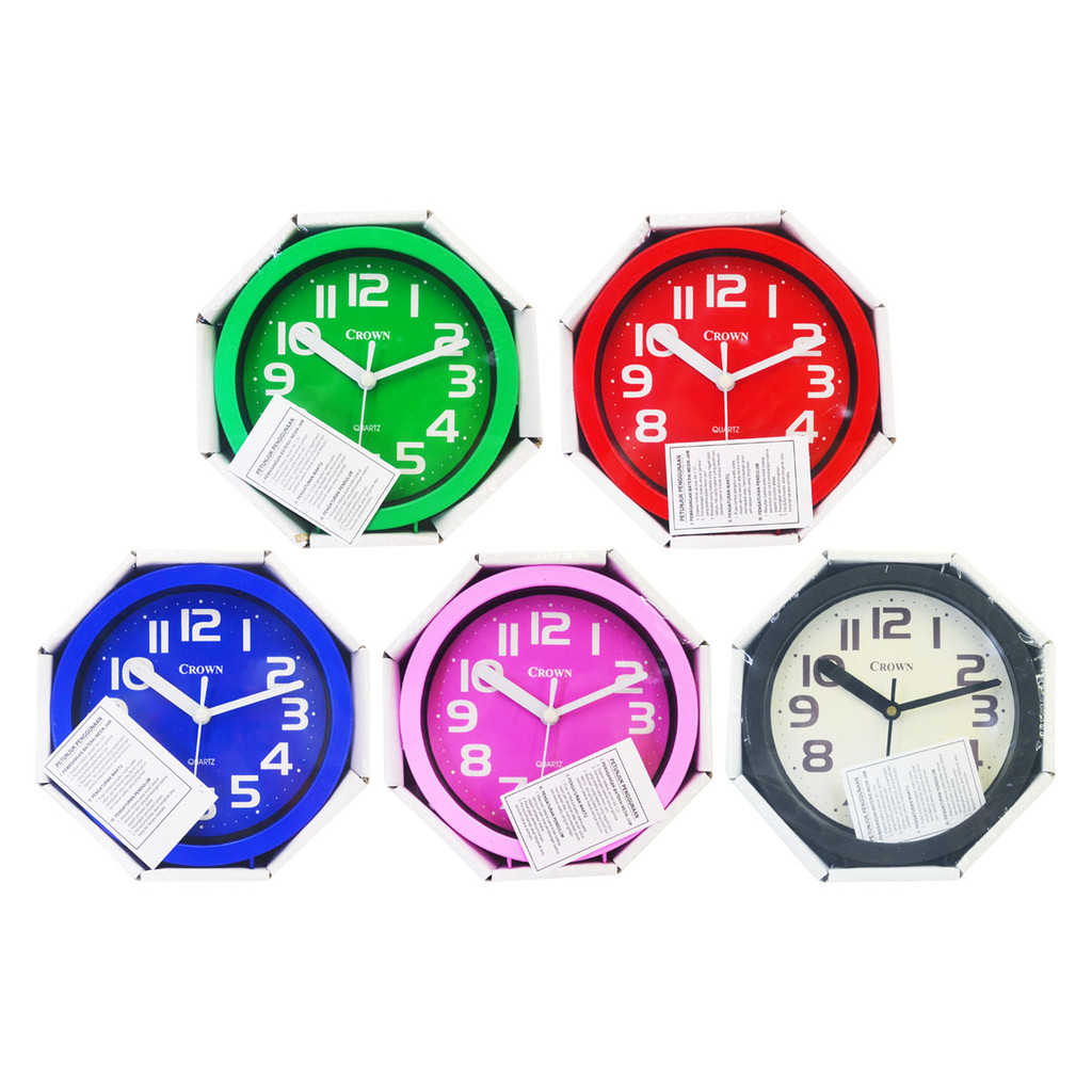 Jual Jam Dinding Crown 017 Jam Dinding Mini Polos Diameter 15cm ...
