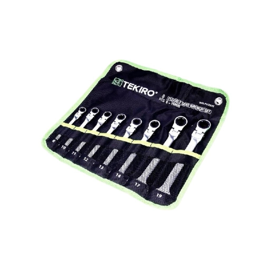 Jual TEKIRO Flexible Gear Wrench Set 8 PCS (8-19 mm) - Kunci Ring ...