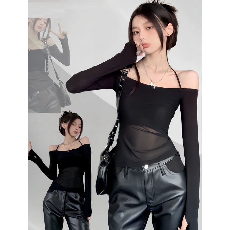 Jual YIMITA baju kaos press body atasan hitam wanita ootd korea style ...