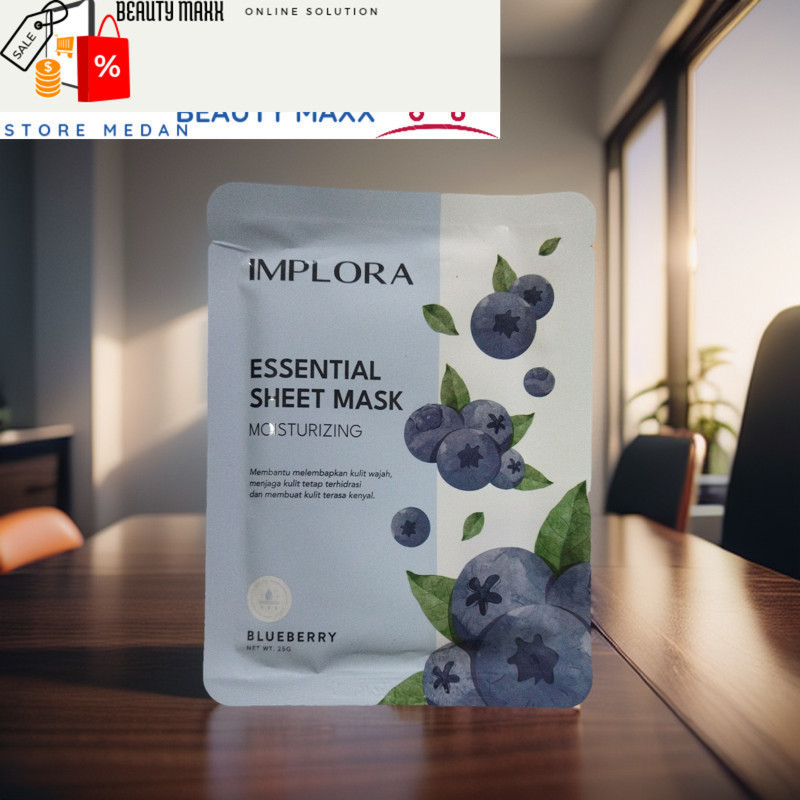 Jual [[ IMPLORA ]] IMPLORA Essential Sheet mask Moisturizing | Shopee ...