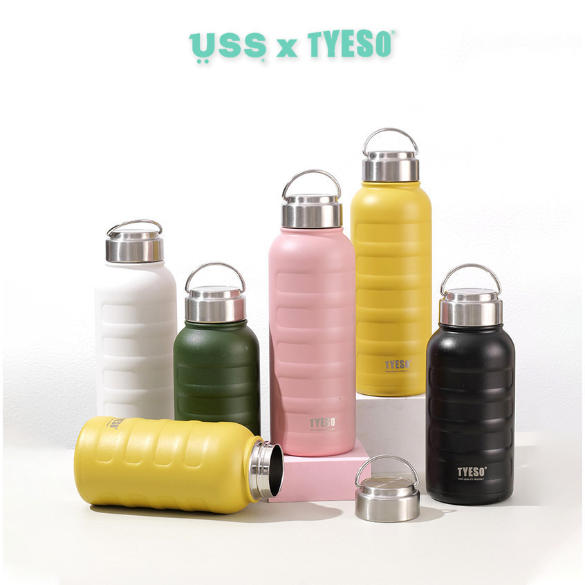Jual USS x Tyeso Tumbler Minum Portable Olahraga Thermos Cup Caterpillar Stainless Steel 304 270 ...