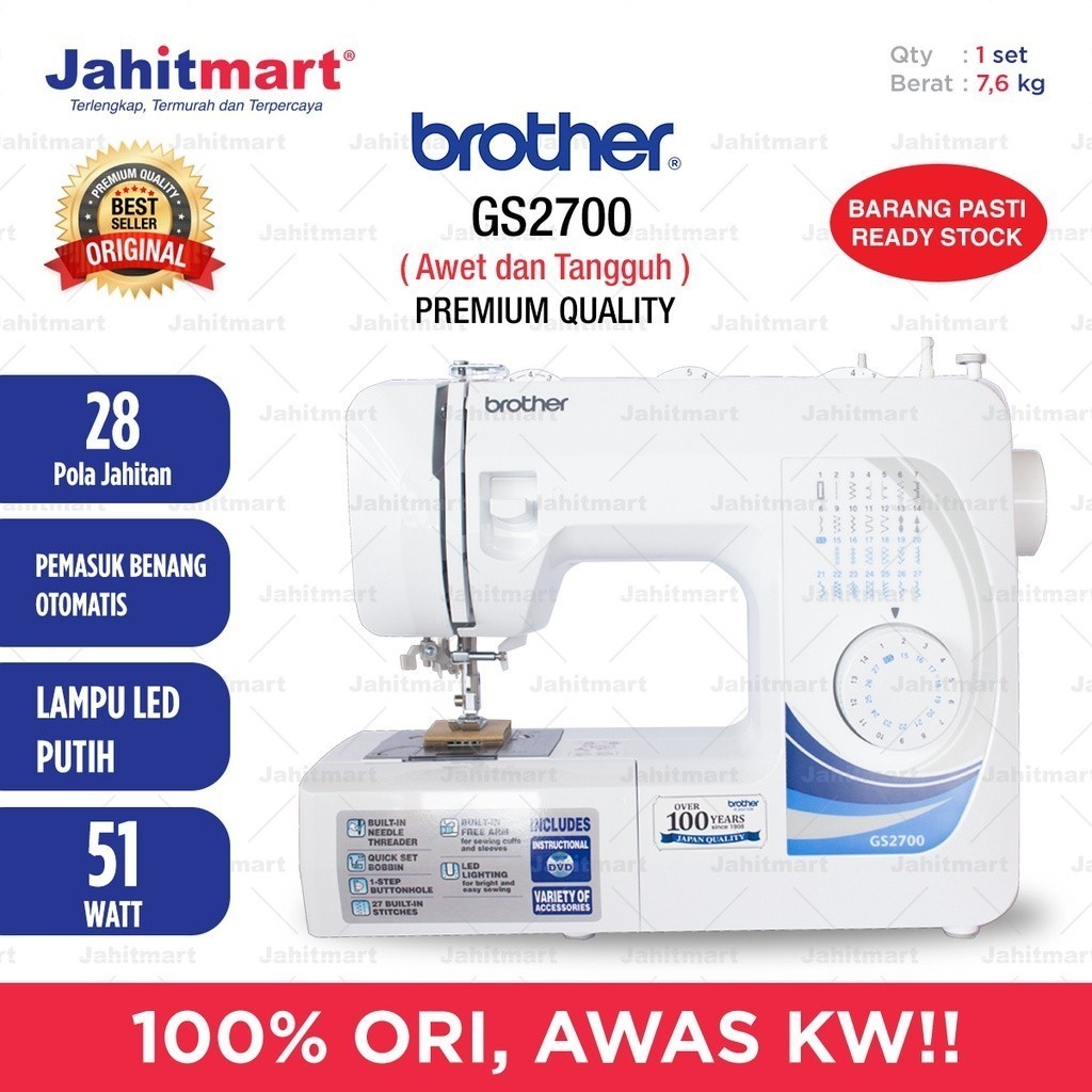 Jual Mesin Jahit BROTHER GS2700 Portable Multifungsi | Shopee Indonesia