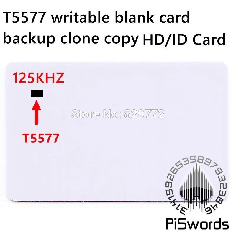 Jual RFID card T5577 blank 125 kHz RFID card ID card Readable Writable ...
