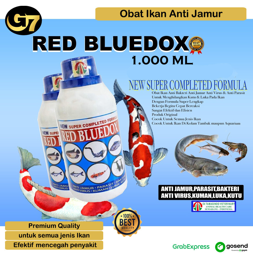 Jual Obat Ikan Hias Red Bluedox 1000 ml Anti Bakteri Jamur Parasit ...