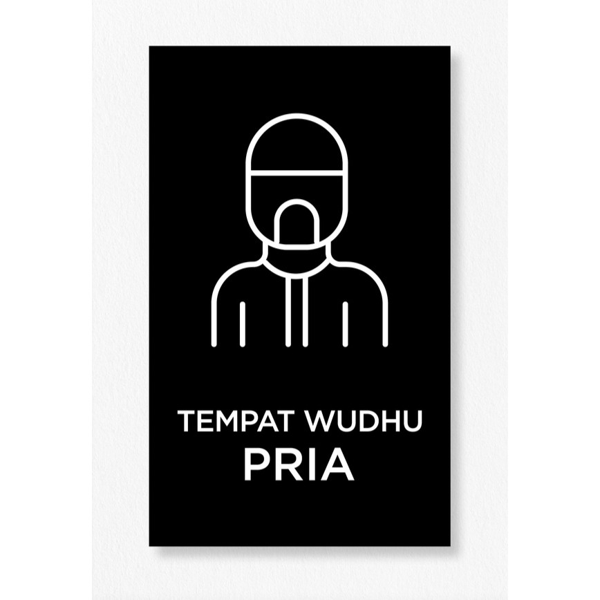 Jual Tempat Wudhu Pria Bahan Akrilik | Papan Nama Akrilik Tempat Wudhu ...