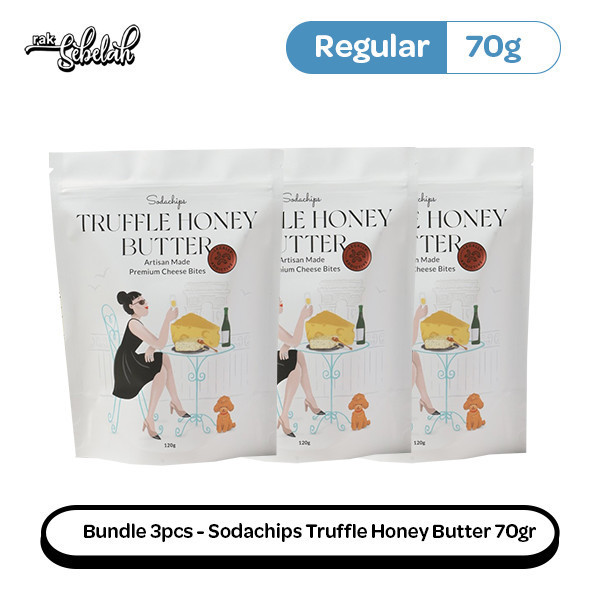Jual Bundle 3pcs Sodachips Truffle Honey Butter Cheese Bites snack 70gr ...