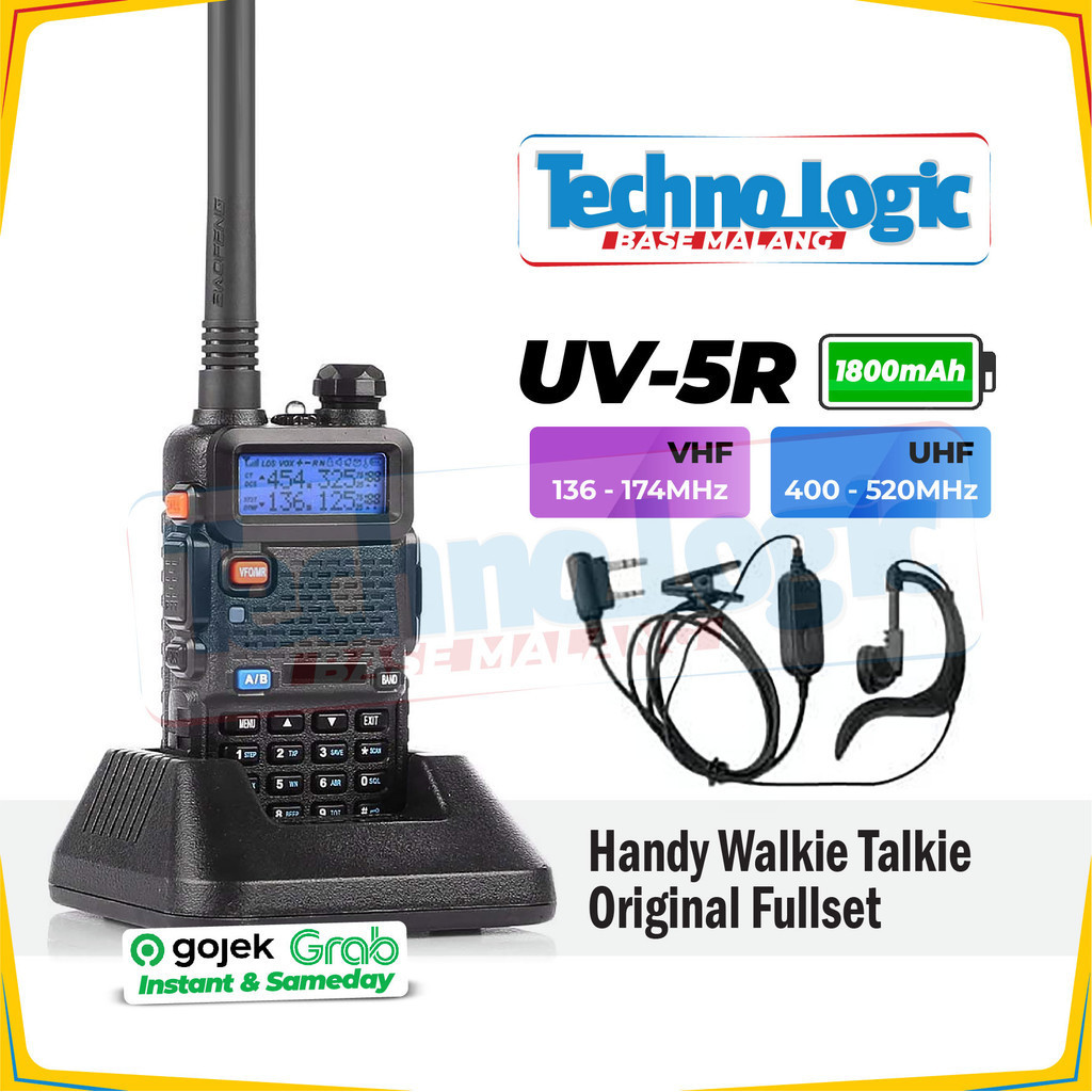 Jual Walkie Talkie HT Handy Talkie UV5R/UV-5R Radio HT Komunikasi - Hitam GARANSI ORIGINAL ...